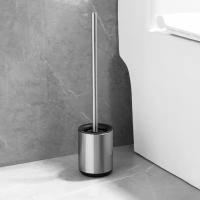 China Bathroom Round TPR Toilet Bowl Cleaning Brush With Holder Free Standing for sale