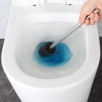 China Bathroom Round TPR Toilet Bowl Cleaning Brush With Holder Free Standing for sale