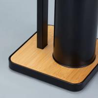 China 21*18*67cm Multifunctional Matt White Toilet Roll Holder Stand And Bamboo Toilet Brush Set With Modern Design For Your for sale