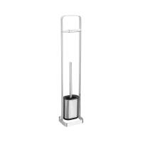 China Stainless Steel Compact Bathroom TPR Toilet Brush Holder SET Hot Europe Style Durable Cup Material Polypropylene for sale