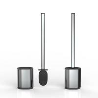 China Stainless Steel Compact Bathroom TPR Toilet Brush Holder SET Hot Europe Style Durable Cup Material Polypropylene for sale