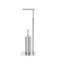 China Bathroom Toilet Brush With Flat Bottom And Paper Holder 18*22*67cm Cleaning Brush for sale