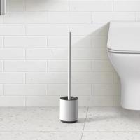 China Stainless Steel Anti Finger Print Toilet Brush For Household TPR Bathroom Cleaning for sale