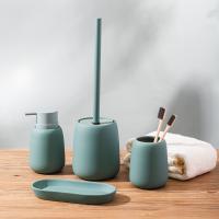 China stylish ceramic bathroom accessories set foam dispenser soap dispenser toothbrush holder for sale