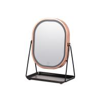 China simple led light countertop Makeup Mirror with jewelry tray for sale