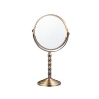 China Copper Countertop Makeup Mirror With Spiricle Holder for sale