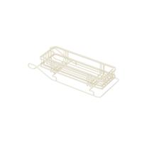 China 2 Tiers White Kitchen Storage Basket Wall-mounted Type For Durable And Convenient Organizer for sale