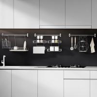 China Sustainable Multifunctional Kitchen Organizer Set Wall Mounted Spice Rack for sale