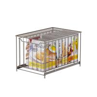 China Rectangular Kitchen Storage Basket Under Sink Organizer Sliding Storage Basket for sale