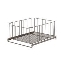 China Stackable Metal Wire Storage Basket Sustainable And Multi-Functional Under Sink Organizer Sliding Storage Basket for sale