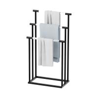 China Bathroom Towel Rack With Acrylic Bars Free Standing Bathroom Towel Organizer Blanket Rack for sale