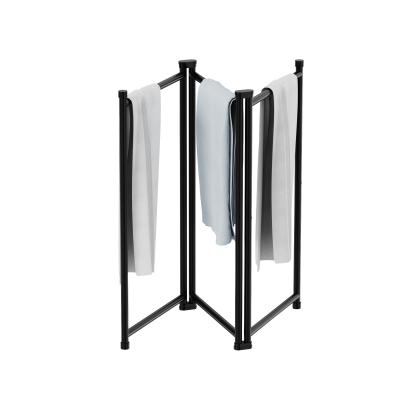 China Multifunctional Foldable Free Standing Towel Rack Household Bathroom Towel Organizer Blanket Rack for sale