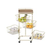 China Rotating Storage Organizer Household Utility Cart Multifunctional Rolling Cart for sale