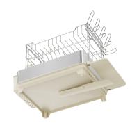 China 2 Tiers Rectangle Stainless Steel Detachable Dish Rack Premium Kitchen Dish Drainer Board Dish Drying Rack for sale