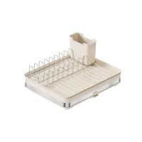 China Foldable Space Saving Stainless Steel Kitchen Dish Rack Expandable Dish Drainer Organizer Premium Dish Drying Rack for sale