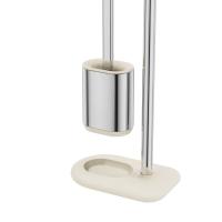 China Stylish Disassembled Stainless Steel Toilet Brush And Toilet Paper Holder Set For Bathroom with sundry organizer rack for sale