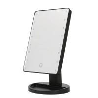 China Free Standing Rectangle Countertop Led Makeup Mirrors With Vanity Tray for sale