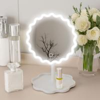 China Makeup Artists' Choice Plastic Frame Led Lighted Makeup Mirror With Vanity Tray for sale