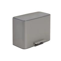 China LOGO PRINT Allowed Square 11.5L*3 Stainless Steel Soft Close Pedal Trash Bin for Recycling in Living Room Office for sale