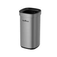 China Customer Logo Household Big Capacity Open Top Rectangle Trash Bin 8L/12L/20L/30L Stainless Steel Trash Can Without Lid for sale