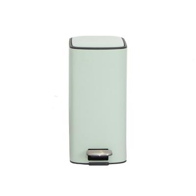 China Stainless Steel 11.5L Soft Close Square Pedal Trash Bin for Living Room and Office Sustainable Material for sale