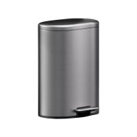 China Rectangular Soft Close Pedal Bin with ANTI-FINGERPRINT Function and Durable Stainless Steel Material rounded rectangle trash can for sale