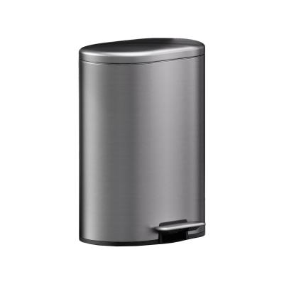 China Rectangular Soft Close Pedal Bin with ANTI-FINGERPRINT Function and Durable Stainless Steel Material rounded rectangle trash can for sale
