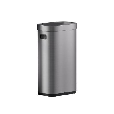 China Touchless Waste Bin for Automatic Trash Can 80L Stainless Steel Smart Sensor Trash Bin Living Room for sale