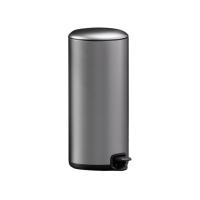 China 30L Stainless Steel Household Stylish Thin Lid Pedal Trash Bin Waste Bin Dustbin Soft Close Round Metal Trash Can ROUND for sale