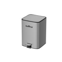 China Rolling Cover Type 28L Stainless Steel Soft Close Square Pedal Trash Bin Foot Pedal Design For Living Room Office for sale
