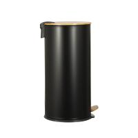 China Round Shape Household Pedal Trash Bin Stainless Steel with Thin Lid OEM ODM Offered for sale