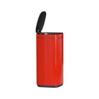 China 30L/40L/50L Capacity Powder Coating Office Trash Can with Touch Button Sustainable Button Open Bin for sale