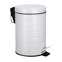 China Stainless Steel Rolling Cover Dustbin for Sustainable Waste Management 3L/5L/8L/12L/20L/30L Round Trash Can for sale