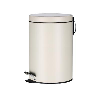 China Rolling Cover Type 3L/5L/8L/12L/20L/30L SS Round Trash Bin Pedal Bin Stainless Steel Trash Can for Home for sale