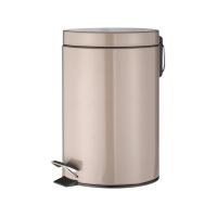China 3L/5L/8L/12L/20L/30L Round Stainless Steel Pedal Bin with Rolling Cover Sustainable and Waste Management Solutio for sale