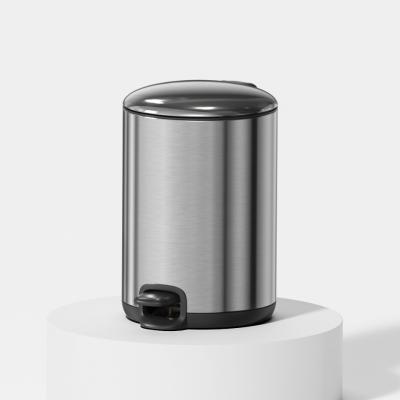 China Pedal Stainless Steel Trash Can 3L 5L 12L 20L 30L for Home Bathroom Kitchen for sale