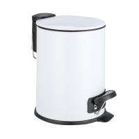 China Foot Pedal Structure 3L/5L/12L/20L/30L BSCI Household Pedal Bin Round Stainless Steel Trash Bin With Thin Lid for sale