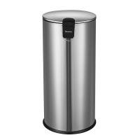 China 3L 5L 12L 20L 30L Iron Pedal Round Stainless Steel Trash Bin With Thin Lid Capacity for sale