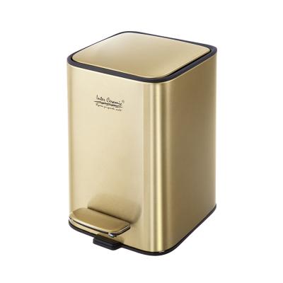 China OEM Accepted 18L Rolling Cover Type Stainless Steel Trash Bin For Household Garbage Container for sale