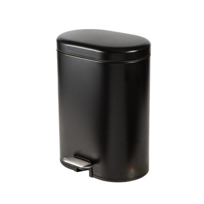 China Stylish 50 Litre Capacity Pedal Bin With Soft Close Function And rounded rectangle trash can Stainless Steel Material for sale