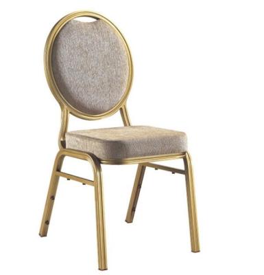 China round back light-gray cushion golden painting dining chair for sale for sale