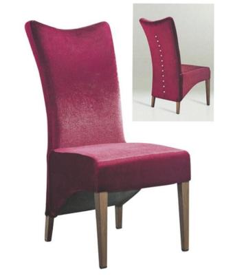 China Comfortable Fabric Wood Imitation Steel Upholstery Dining Chair for sale