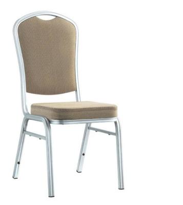 China Good Quality Silver Tube Dark Gray Fabric Comfortable Cushion Restaurant Chairs for sale