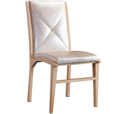 China YLX-8018 Aluminium or Steel Wood Paper Tube with White PU Leather Dining Chair for sale