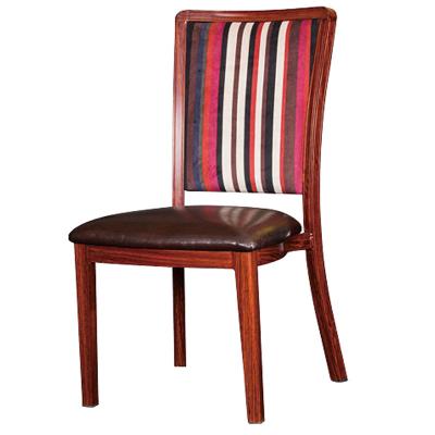 China YLX-8021 Aluminium Wood Imitation Tube Restaurant Dining Chair for sale