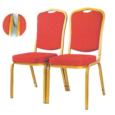 China YLX-6073 Golden Aluminium/Steel Stackable Banquet Dining Chair with Connector for sale
