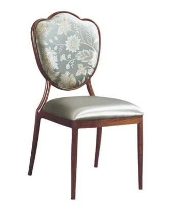 China YLX-6018  Wood Imitation Round Tube Fan Shape Back Restaurant Dining Chair for sale