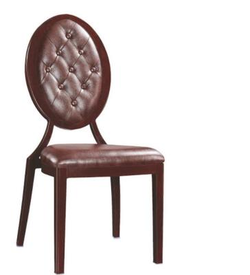 China YLX-6020 Wood Imitation Aluminium/Steel Tube Oval Back Hotel Banquet Chair for sale