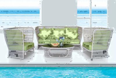China YLX-RN-002 Comfortable Outdoor Rattan Sofa Chair with Oral Table for sale