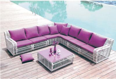 China YLX-RN-006 Rattan Long Sofa (Arm Chair/Without Chair) and Table with Glass sets for sale